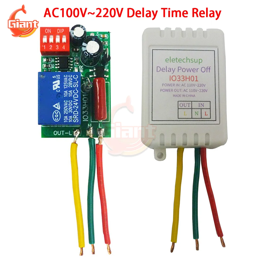AC100V-220V-Delay-Time-Relay-Power-ON-Delay-OFF-Relay-Switch-Adjustable ...