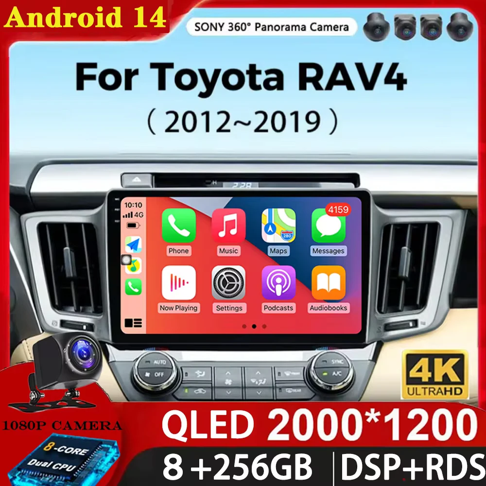 Android-14-Carplay-Car-Radio-For-Toyota-RAV4-RAV-4-XA40-2012-2019 ...
