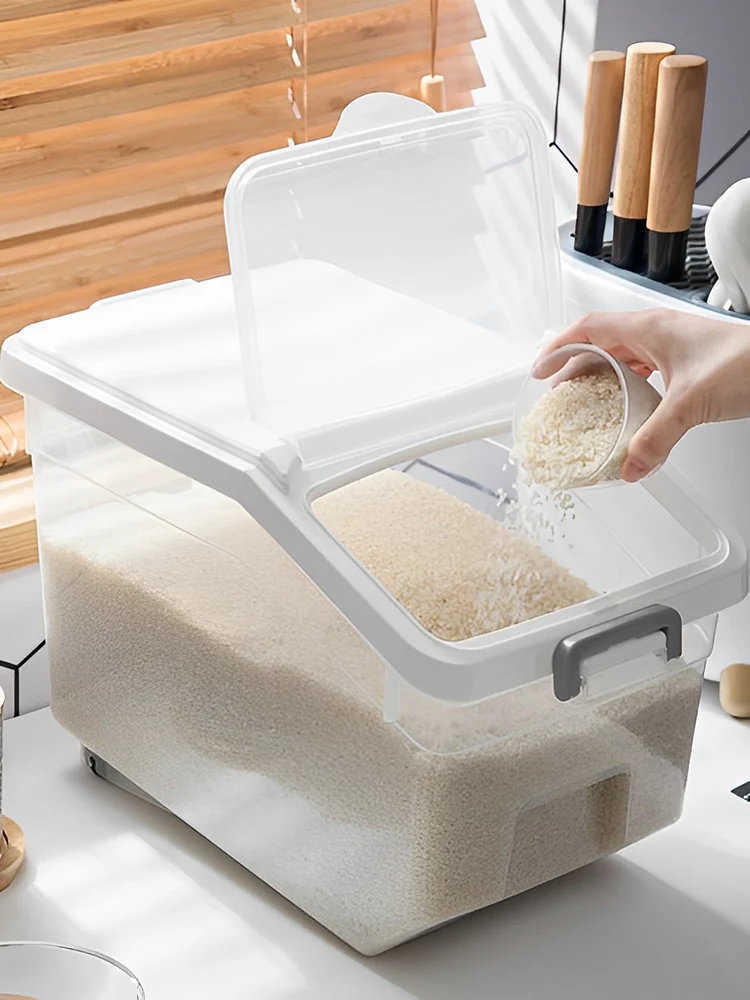 Large-Capacity-Rice-Storage-Box-Rice-Dispenser-Flour-Cereal-Bucket ...