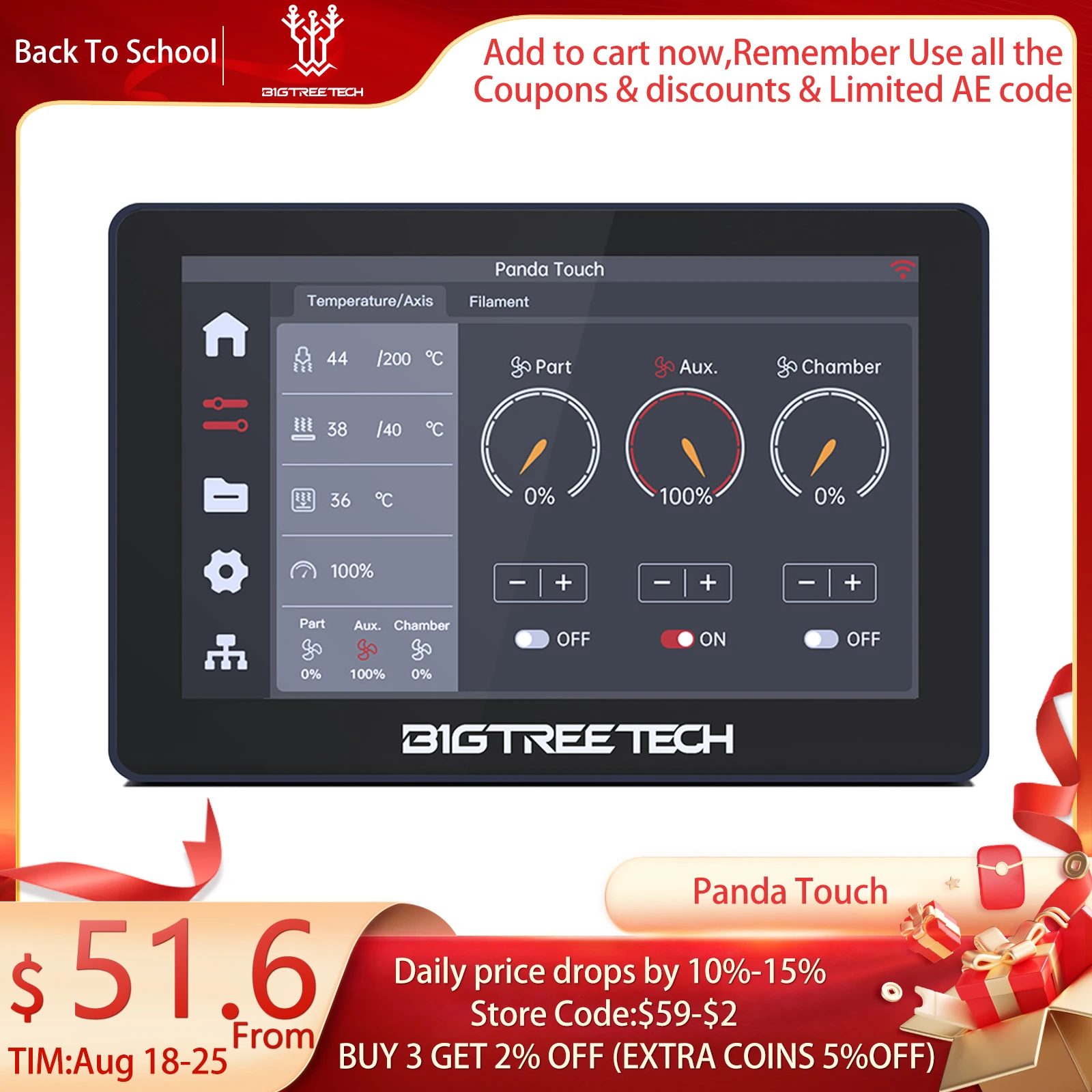 BIGTREETECH-Panda-Touch-5-Zoll-Touchscreen-WLAN-Display-f-r-Bambulab-P1P-P1S-Multi-Printer ...