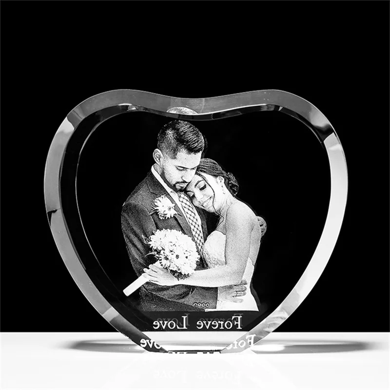Customized-Heart-Shaped-Crystal-Photo-Frame-3D-Laser-Engraved ...