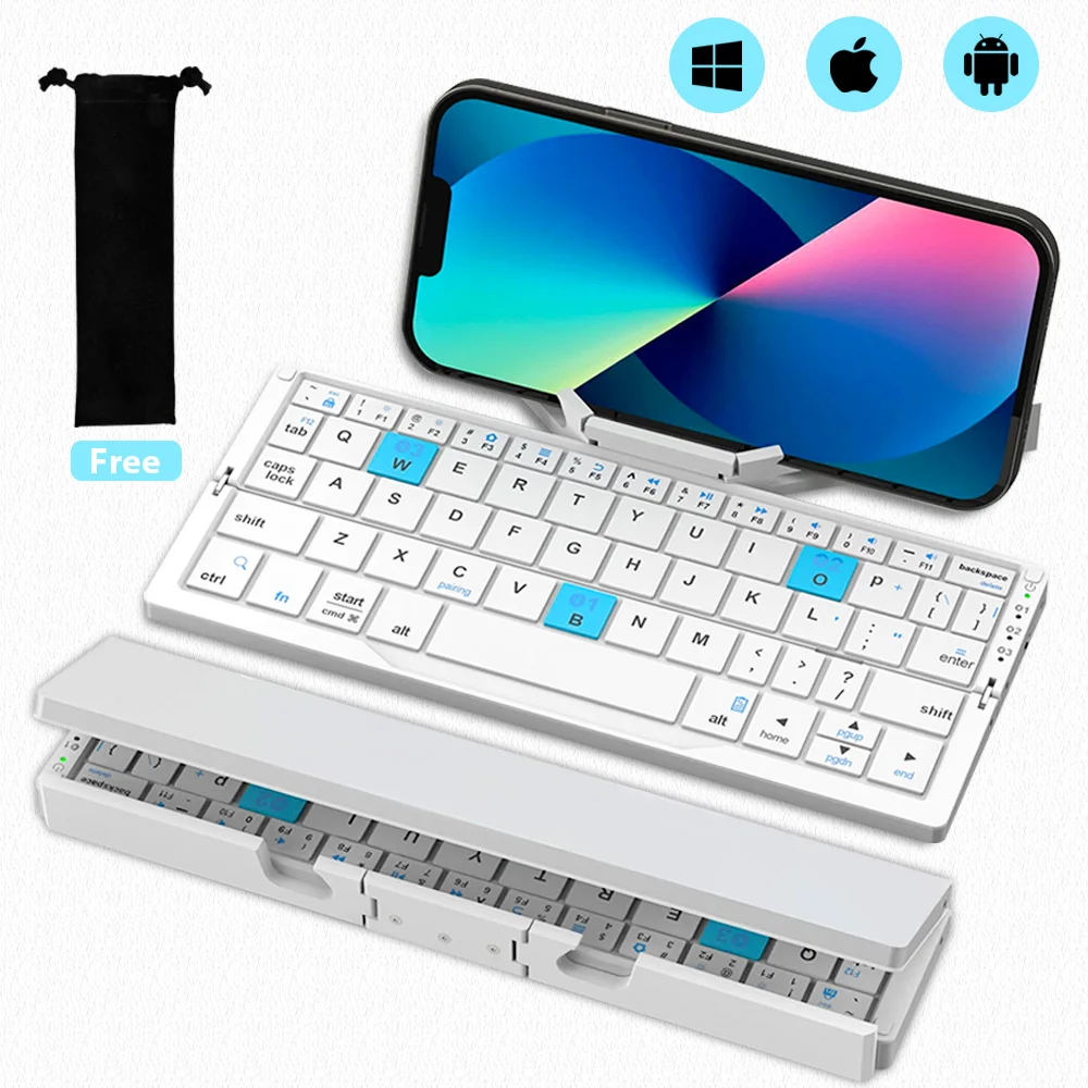 Portable-Wireless-Folding-Keyboard-for-IPad-IPhone-Mac-with-Phone ...