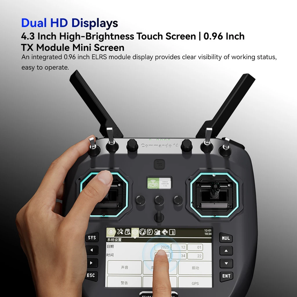 iFlight Commando14-GemX Radio Transmitter 2.4G 900MHz Dual 1W Remote ...