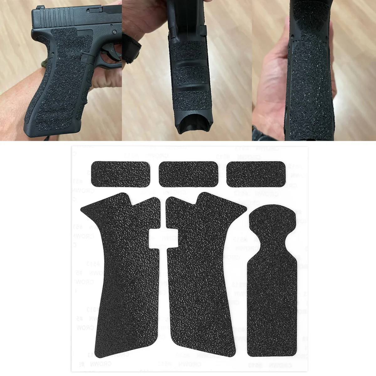 Tactical Anti-skid Rubber Grip Wrap Tape Cover for Glock 17 19 33 ...