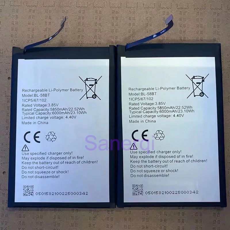 3.85v Brand New Battery 5850mah/6000mah Bl-58bt Battery For Infinix ...