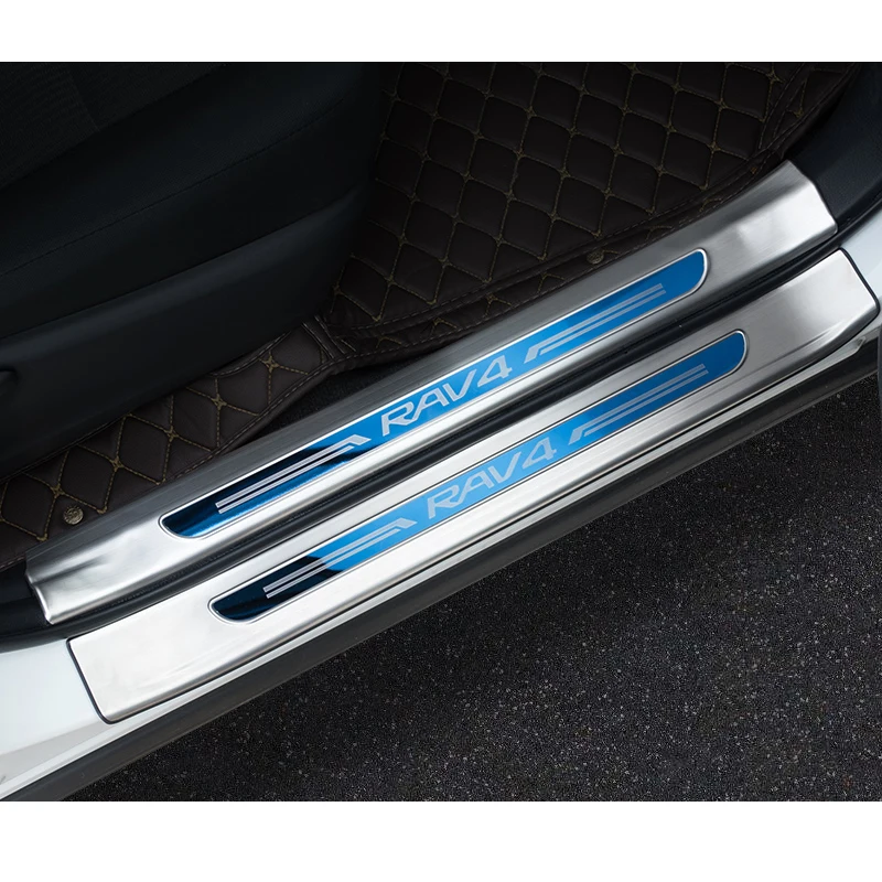 Stainless-Steel-Door-Sill-Trim-Plate-Scuff-Guard-For-Toyota-RAV4-2013 ...