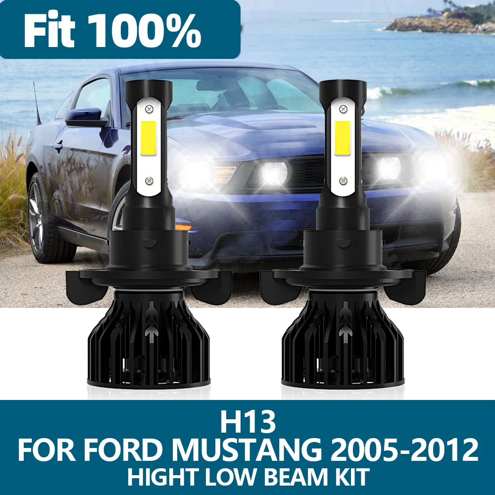 2Pcs-LED-Headlight-H13-9008-Car-Light-6000K-High-Low-Beam-Bulbs-Kit-For ...