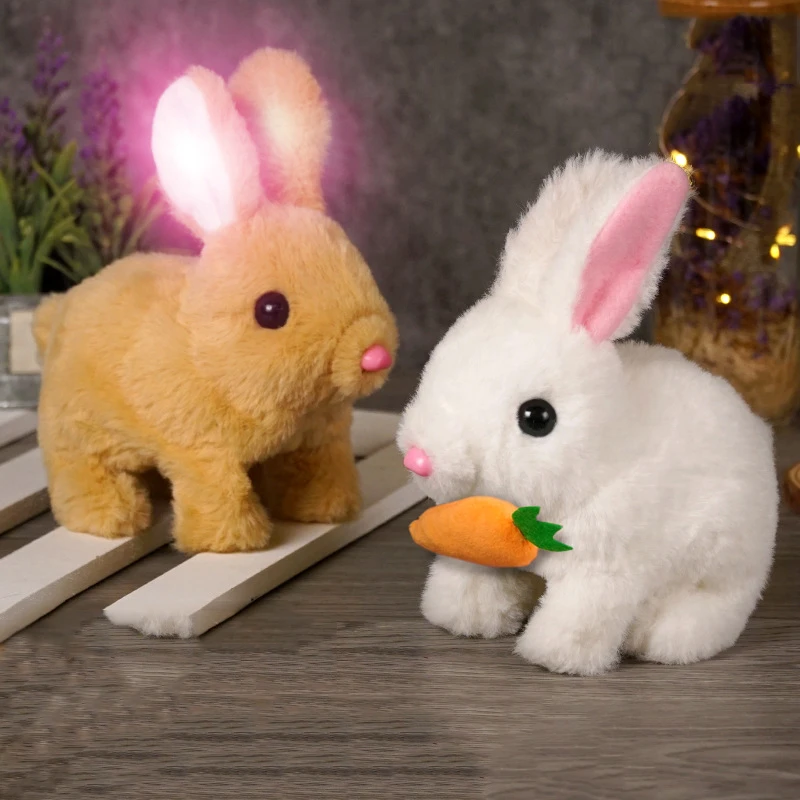 Kawaii-Rabbit-Electric-Interactive-Plush-Toys-Bunny-With-Carrot-Walking ...