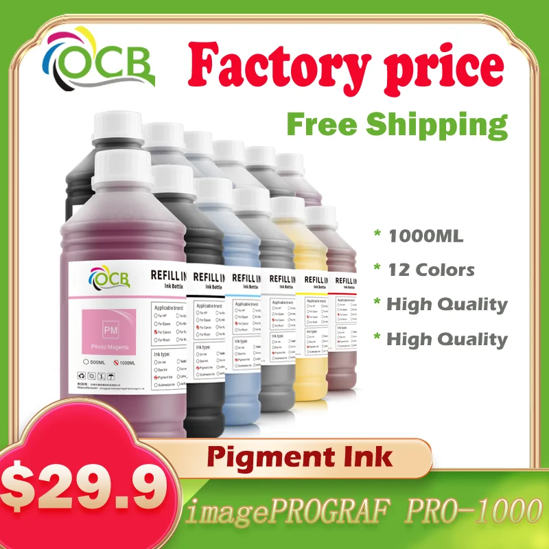 Pro1000-Pro-1000-Pro-1000-PFI-1000-12Colors-1000ML-Bottle-Pigment-Ink ...