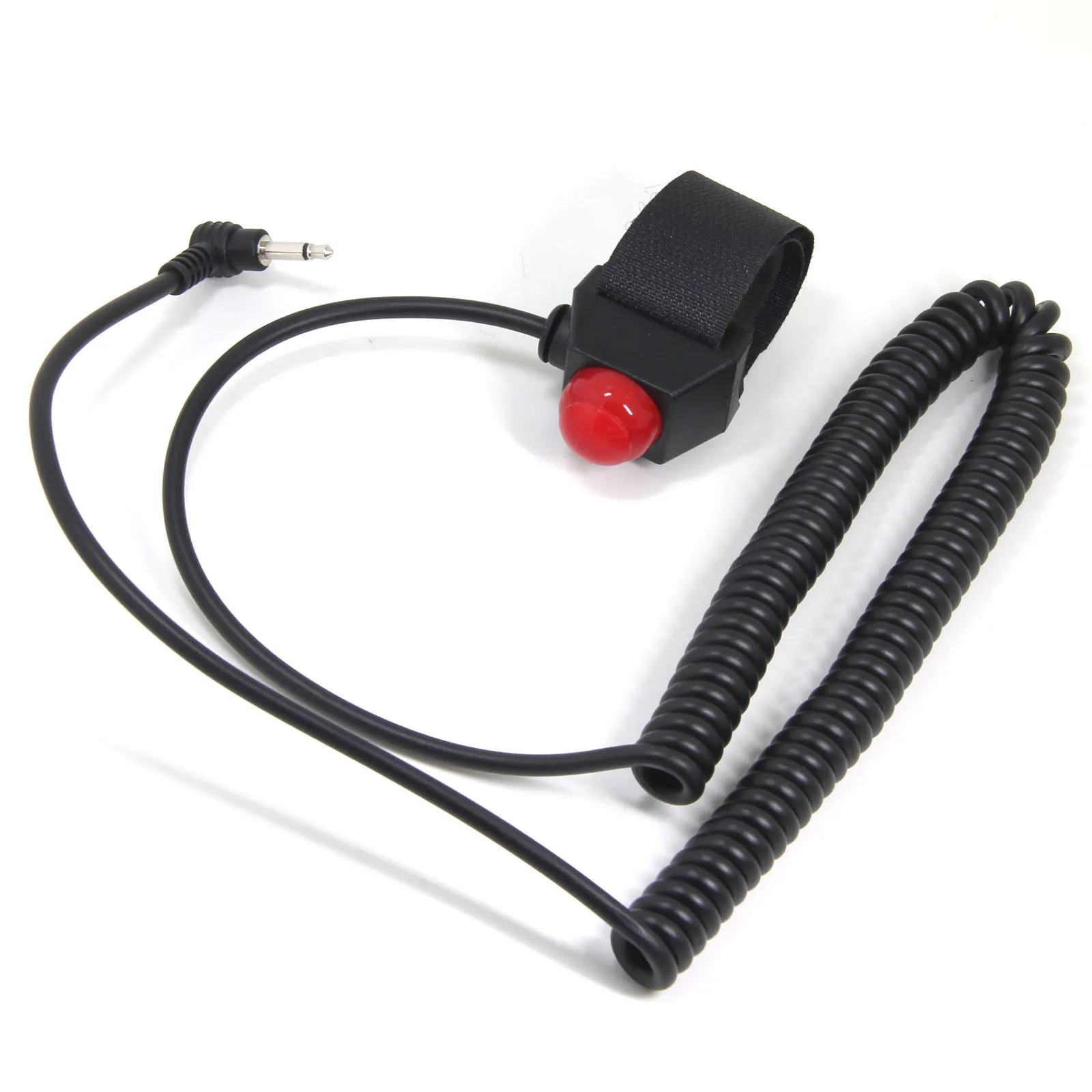 3.5mm Mono Plug Mount Strap Push to Talk Switch Botton PTT for Icom ...