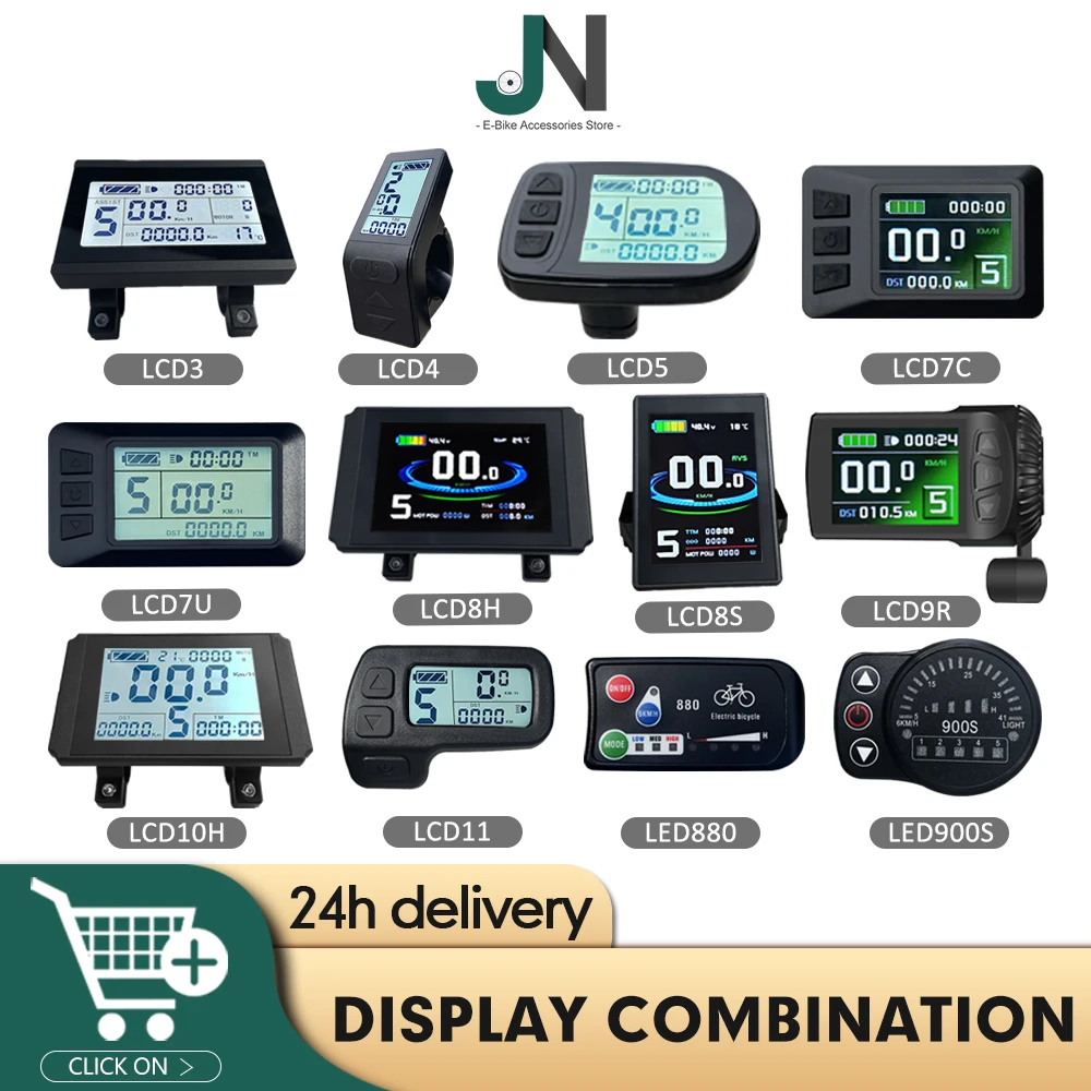 Ebike-KT-LCD-LED-Display-Waterproof-SM-Plug-24V36V48V72V-LCD3-LCD4-LCD5 ...
