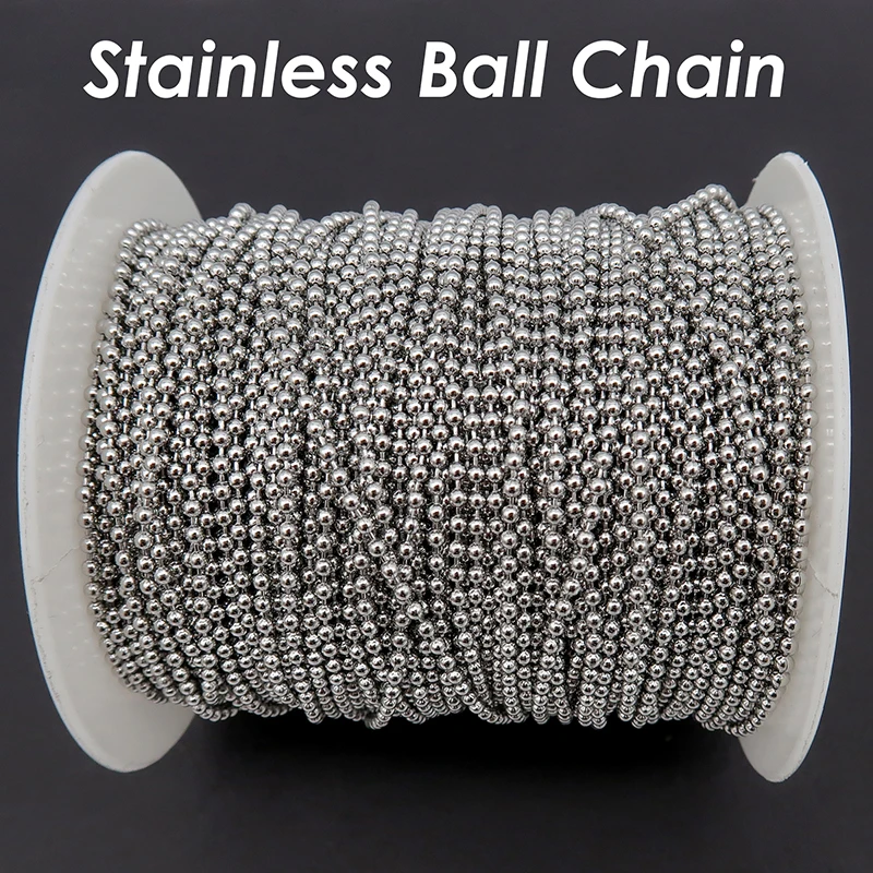 100-Meters-Bead-Chain-Bulk-Wholesale-Ball-Chain-Stainless-Steel-by-the ...
