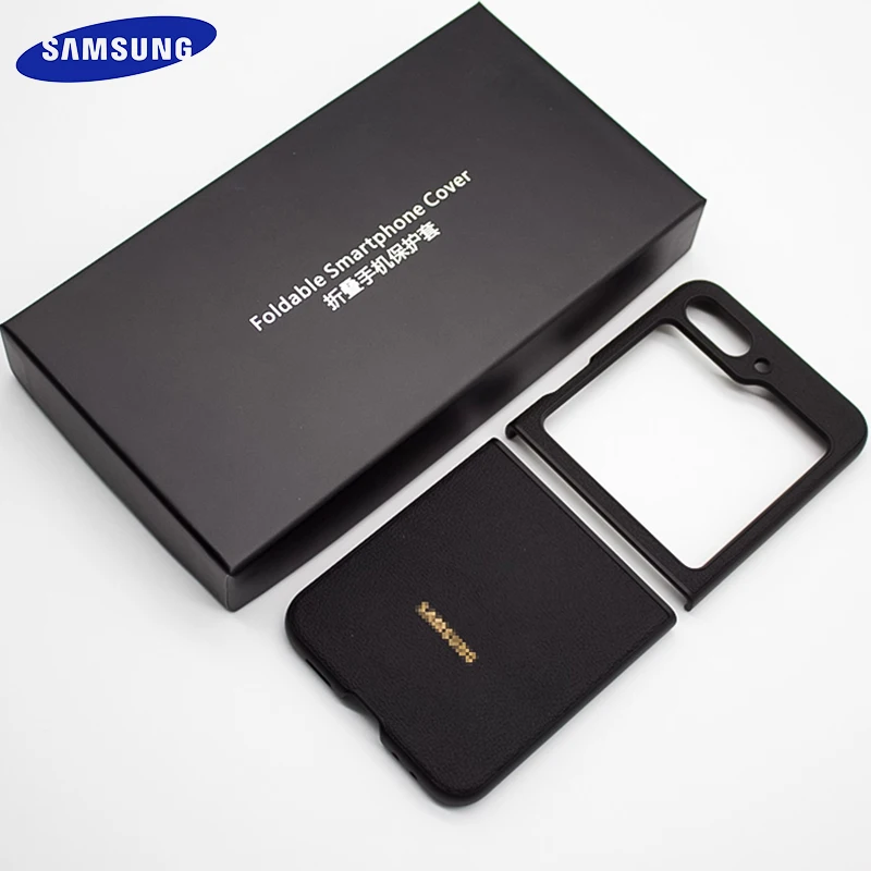 SAMSUNG Galaxy Z Flip6 Flip5 Flip4 Flip3 PU Leather Phone Case Luxury ...