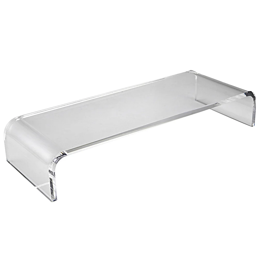 Stand-Computer-Monitor-Acrylic-Riser-Laptop-Shelf-Holder-Clear-Desktop ...