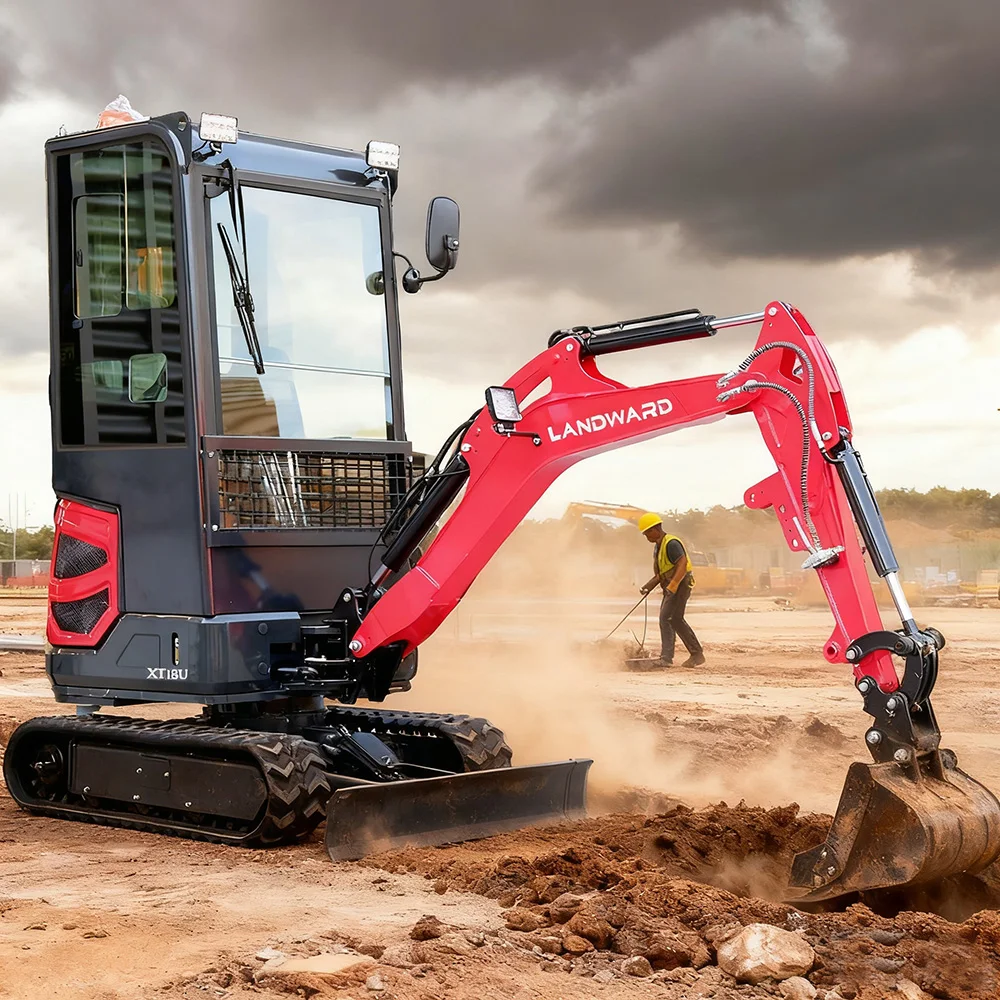 Custom CE Euro 5 Mini Excavator 1.8 Ton Hydraulic Crawler Small Digger ...