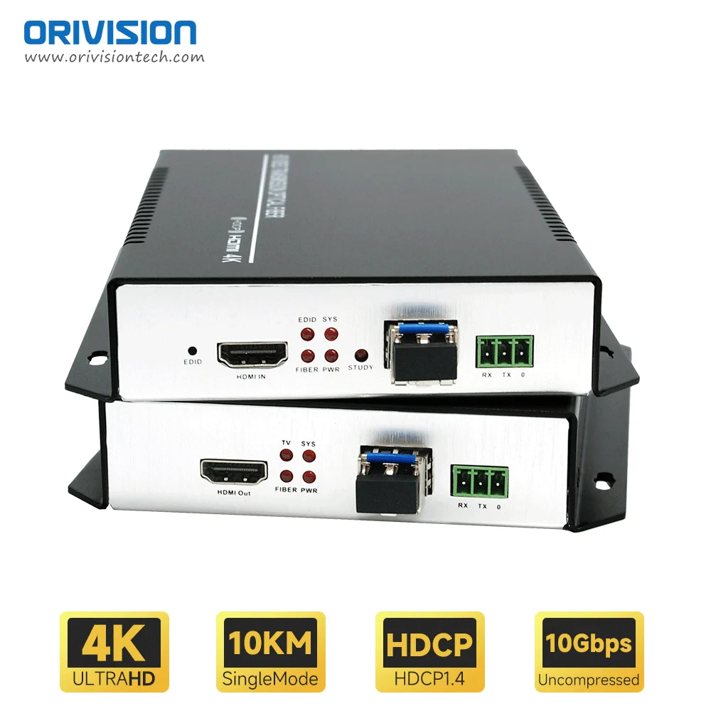 10KM 4K 30Hz HDMI Fiber Extender over over Single LC Cable HDMI Optical ...