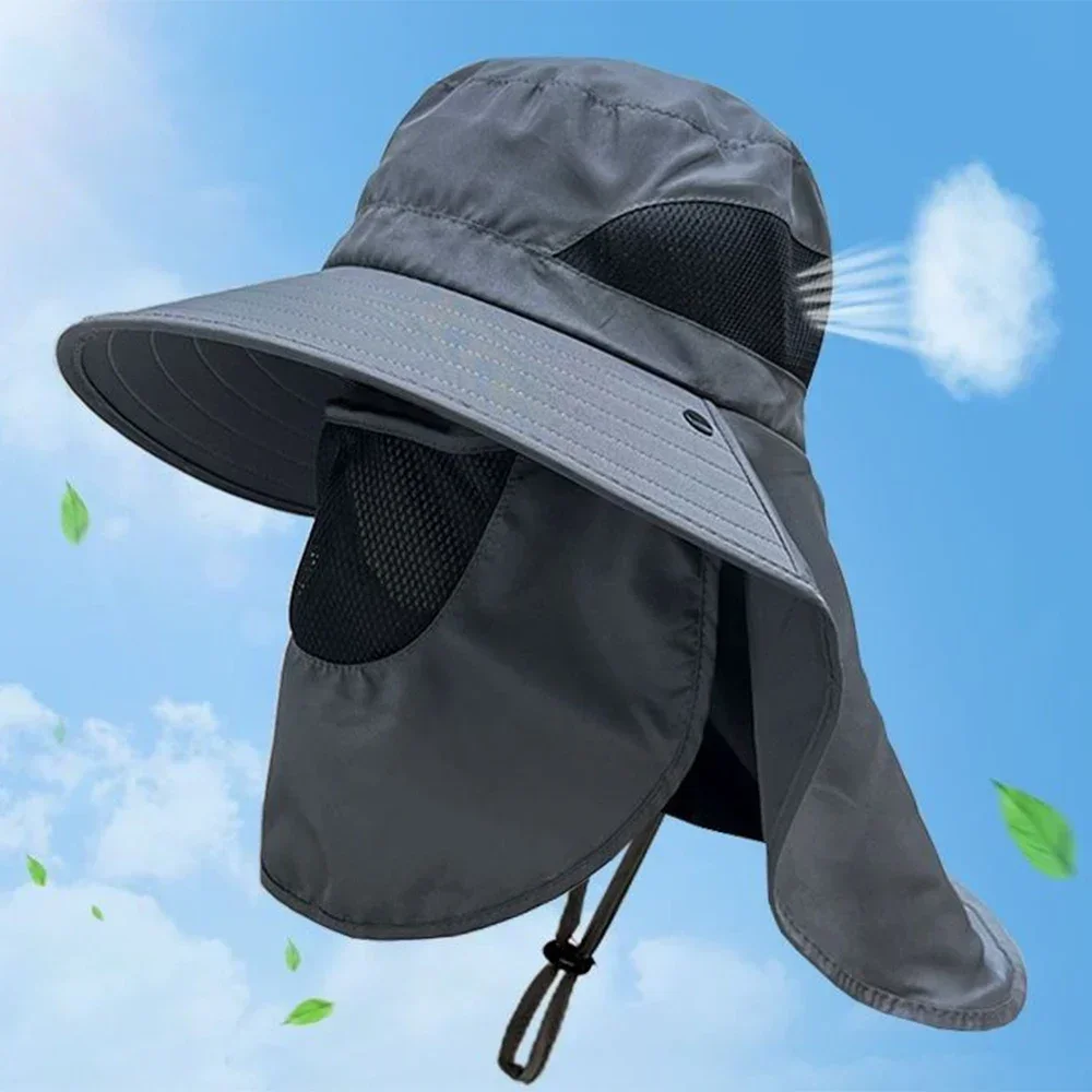 Prote-o-UV-Sun-Hats-para-homens-e-mulheres-Outdoor-Hunting-Cap-Pesca ...