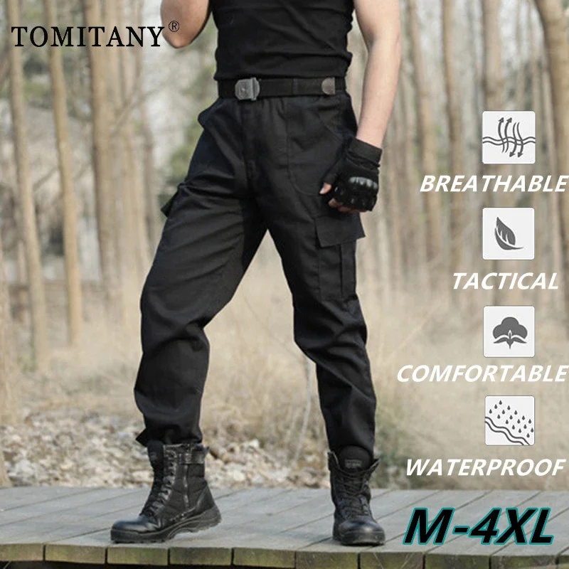Men Military Tactical Pants Waterproof Cargo Pants Men Breathable SWAT ...
