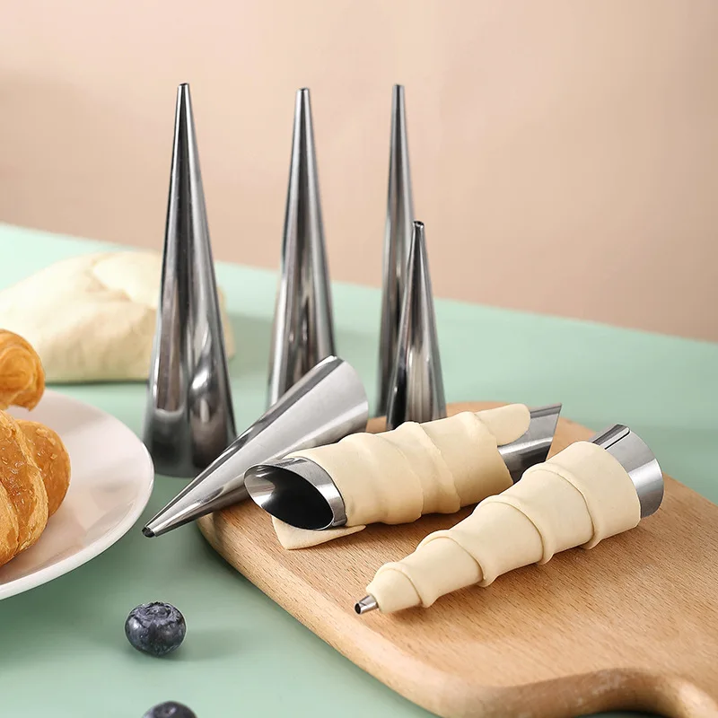 Conical-Tube-Cone-Roll-Moulds-Spiral-Croissants-Molds-Cream-Horn-Mould ...