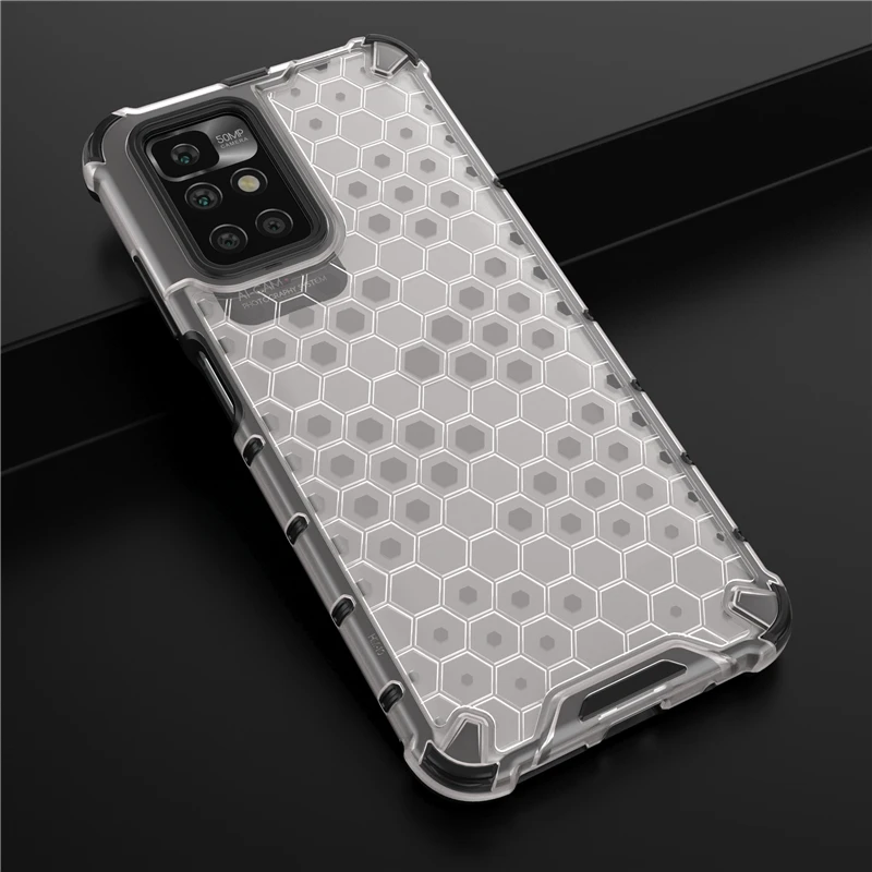 For-Redmi-10-Redmi10-Case-Rugged-Soft-Silicone-Frame-Hard-Back-Cover ...