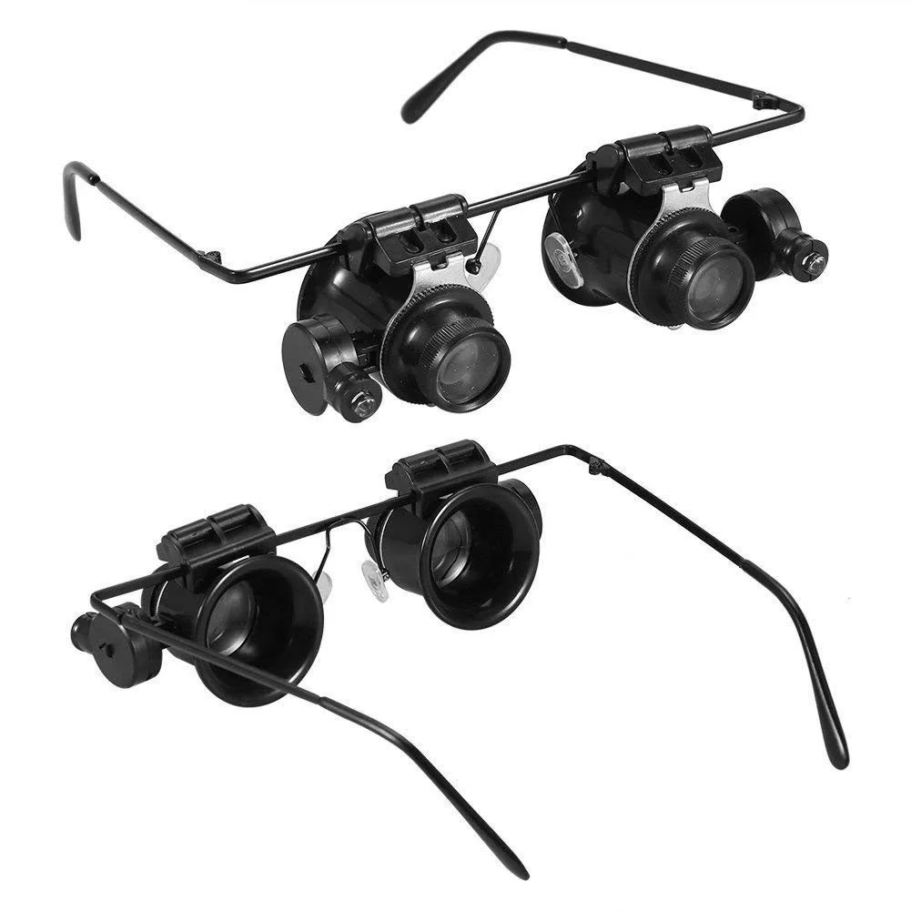 Professional 20X Magnifier Double Eye Glasses Type Watch Repair Jeweler ...
