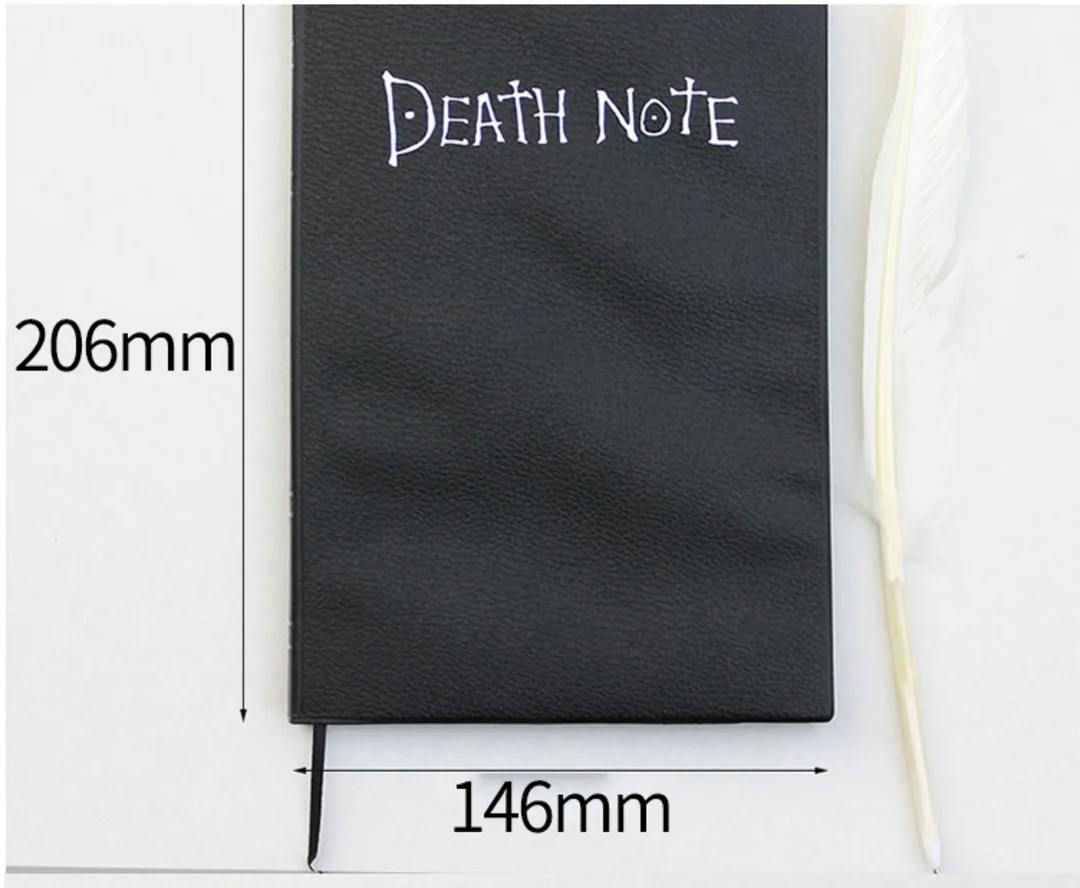 Anime Death Note Notebook Set Leather Journal and Necklace Feather Pen ...
