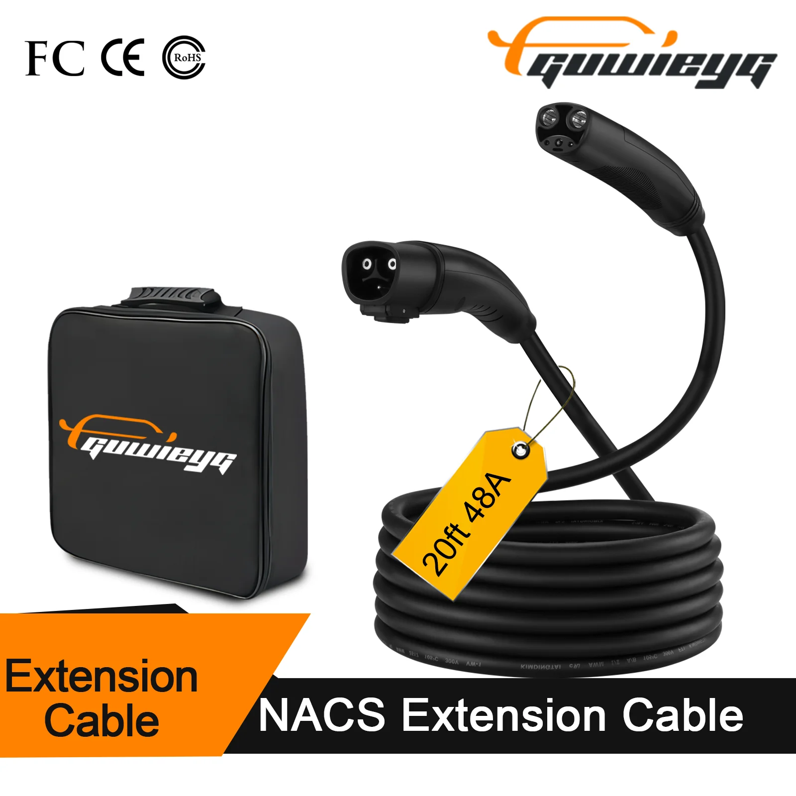 GUWIEYG-For-NACS-Extension-Cord-20ft-48A-Max-fit-for-NACS-Chargers-and ...