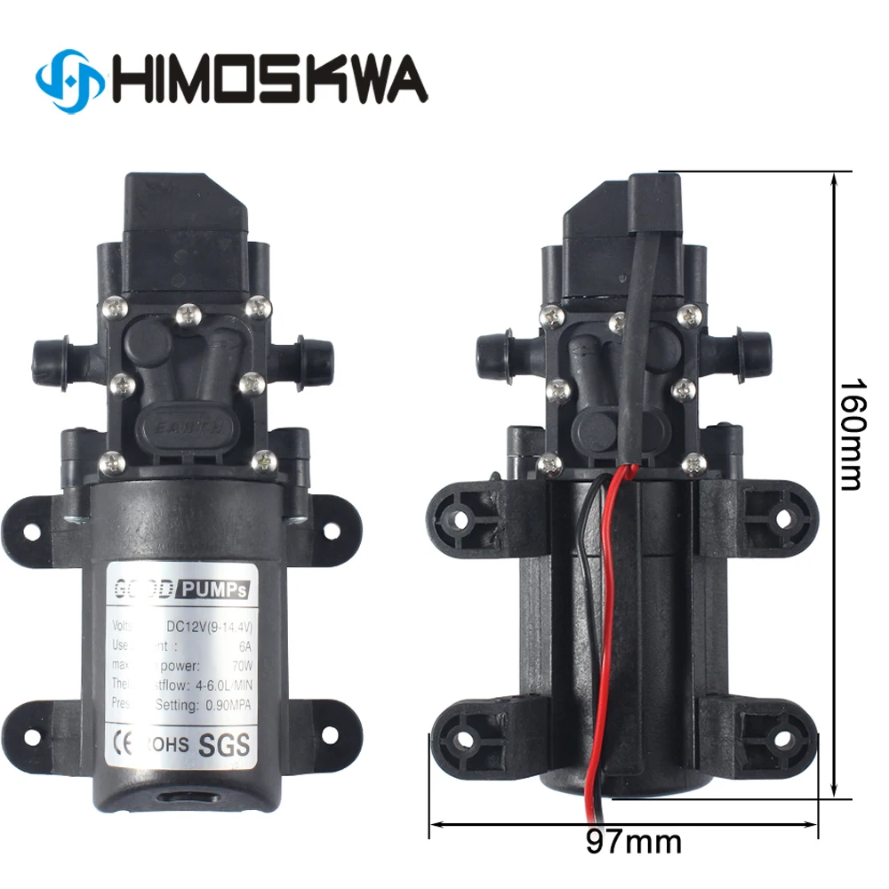 1-pc-water-pump-12V-6A-70W-0-9mpa-Diaphragm-pump-for-car-10mm-Entrance ...