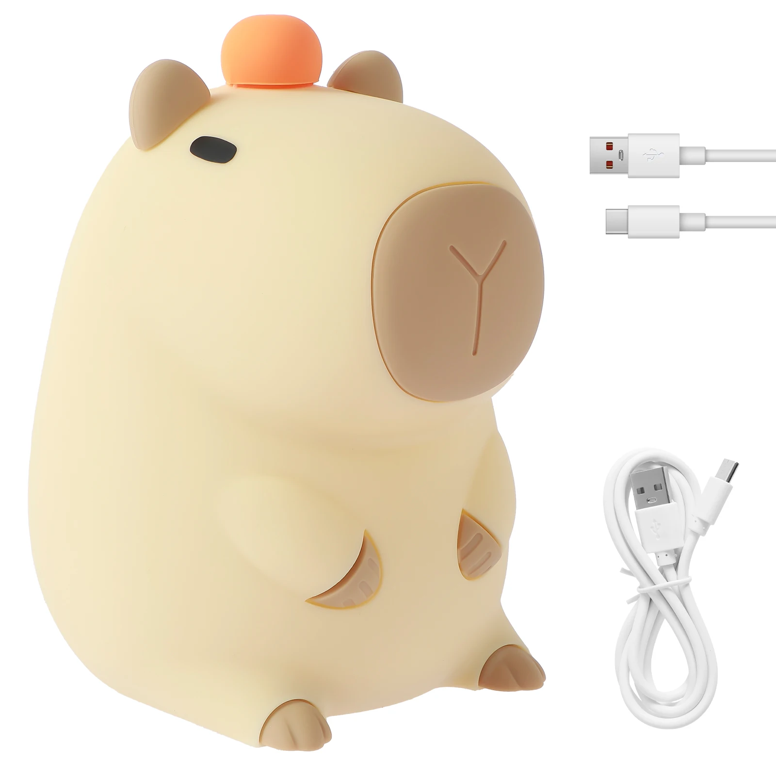 Kids-Night-Light-Cute-Capybara-Night-Lamp-800mAh-USB-Rechargeable ...