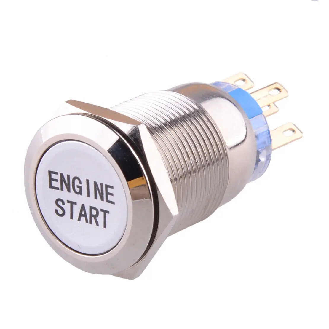 19MM-Momentary-Push-Button-Switch-1NO1NC-Waterproof-Silver-Stainless ...