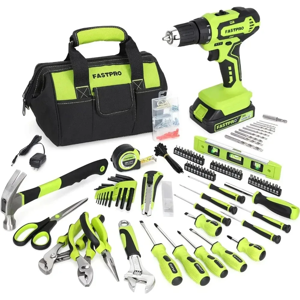 232-Piece-20V-Cordless-Lithium-ion-Drill-Driver-and-Home-Tool-Set ...
