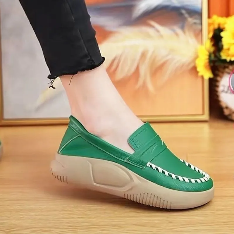 New-Thick-soled-Casual-Slip-on-Loafers-Women-Spring-and-Autumn ...