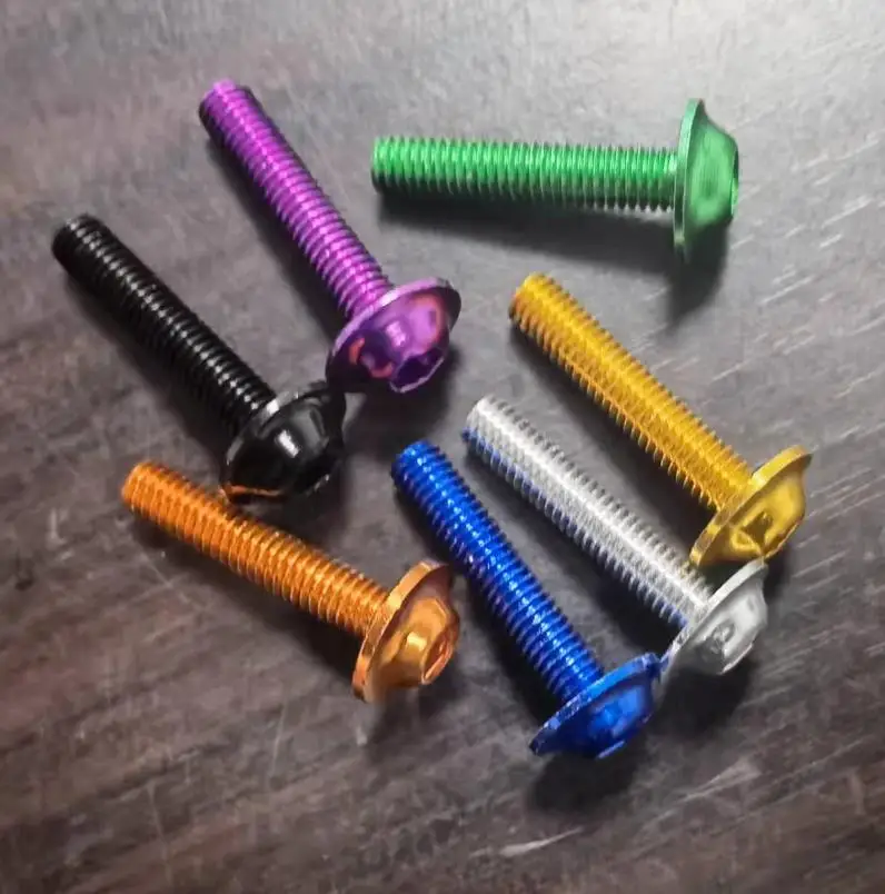 10pcs aluminum flange button head screw With Washer Inner Hex Socket ...