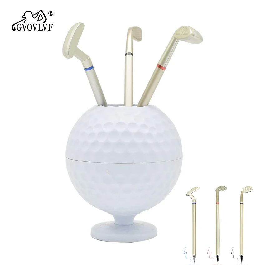 Golf-Ball-Pen-Holder-Set-with-3-Golf-Pens-Novelty-Gifts-Aluminum-Pen ...