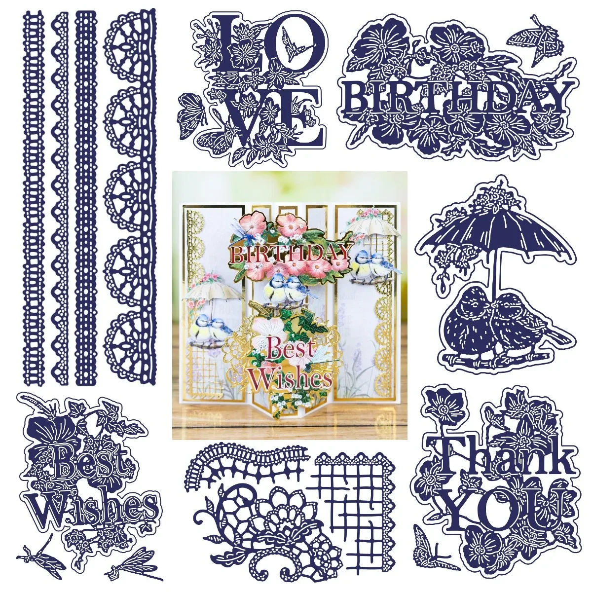 New-Tattered-Lace-Word-Craft-Metal-Cutting-Dies-Birthday-Love-Thank-You ...