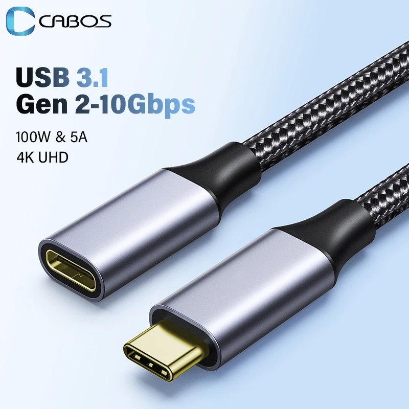 Cable de extensión USB tipo C, extensor de datos de 10gbps, USB-C Thunderbolt 3, para Xiaomi ...
