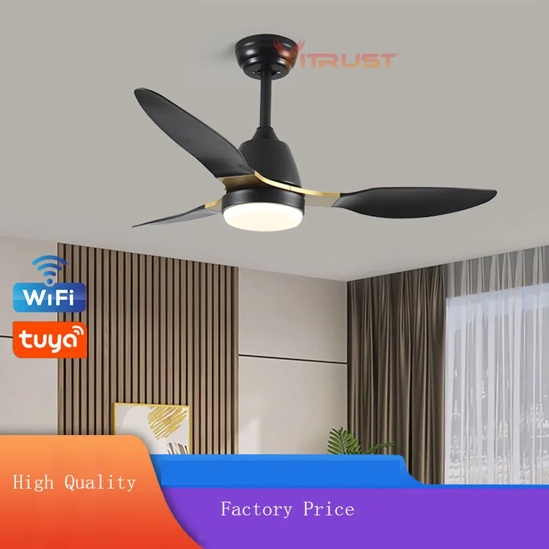 Tuya Smart Ceiling Fan Light Home LED Ceiling Fan Lights 36in 42/52 ...