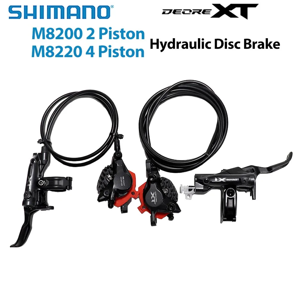 Shimano Deore XT M8200 M8220 Hydraulic Disc Brake Set 2 Piston 4 Piston ...