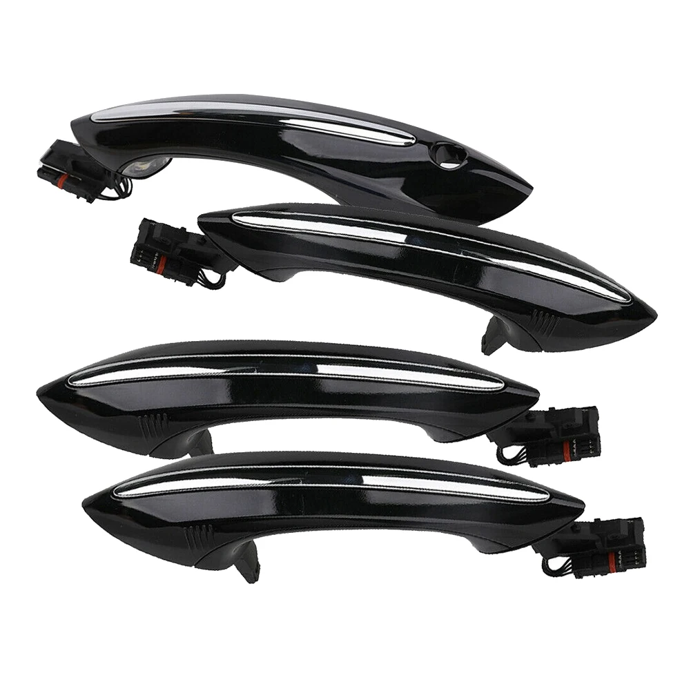4PCS-Car-Outer-Exterior-Door-Handle-Set-with-Light-for-BMW-5-6-7-Series ...