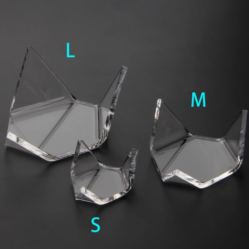 Triangle acrylic holders for mineral stone display rack and stand ...
