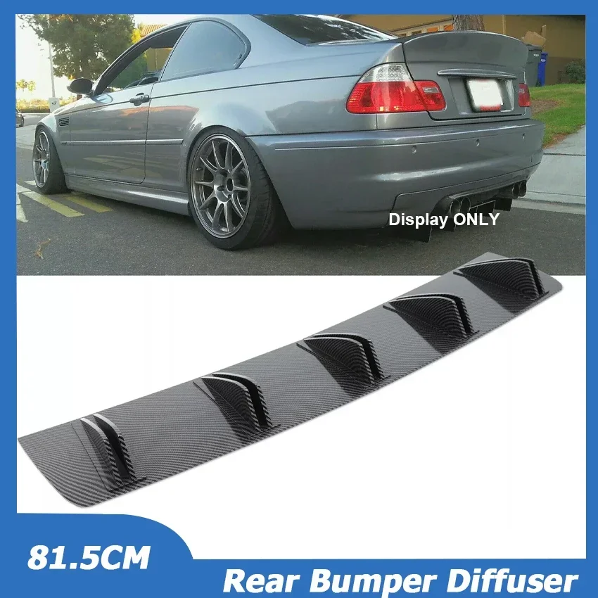 E46 Bmw M3 CSL Style 2-Tone Rear Bumper Diffuser - Gloss Black & Carbon ...