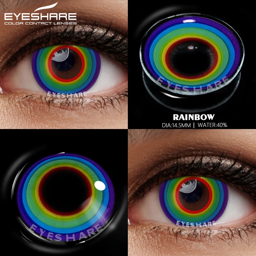 Rainbow Colored Eye Contacts