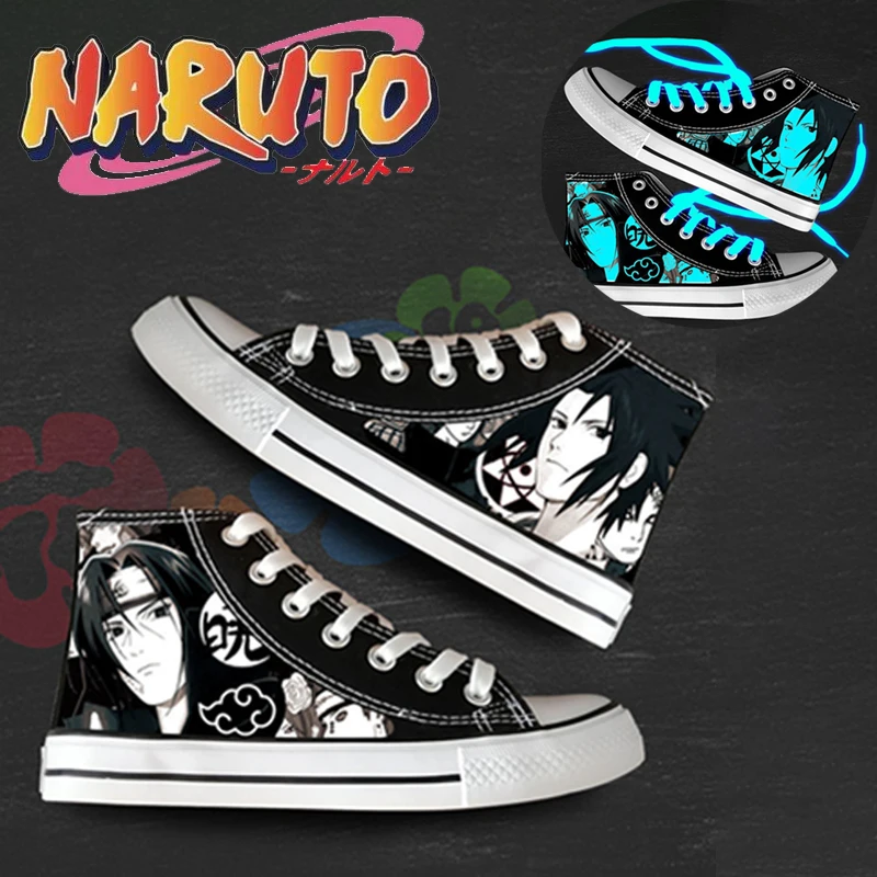 Anime NARUTO Canvas Shoes Sasuke Itachi Canvas Sneakers Vulcanized ...