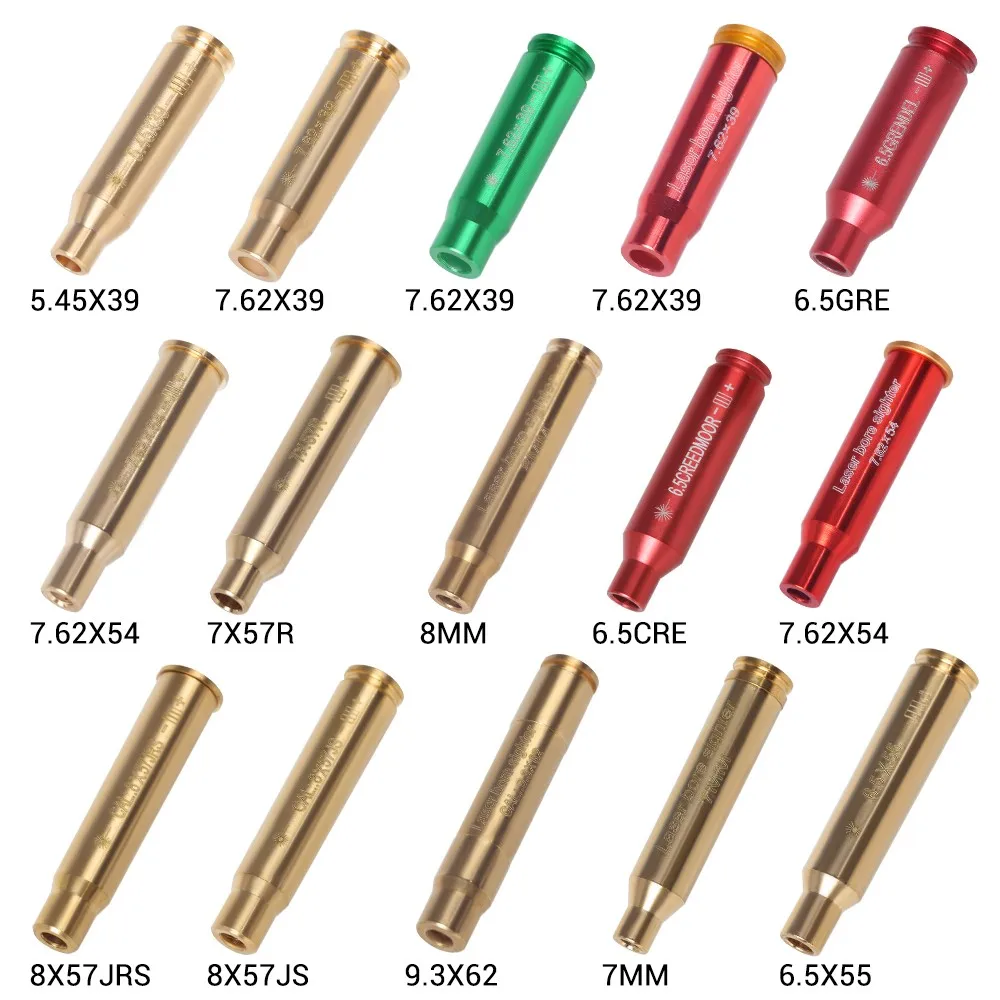 Red Laser Bore Sighter Training Bullet Boresighter 9mm 12GA 20GA .223 ...