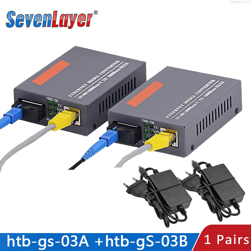 Gigabit-Fibra-ptica-Media-Converter-Single-Mode-Porta-SC-Fonte-de ...