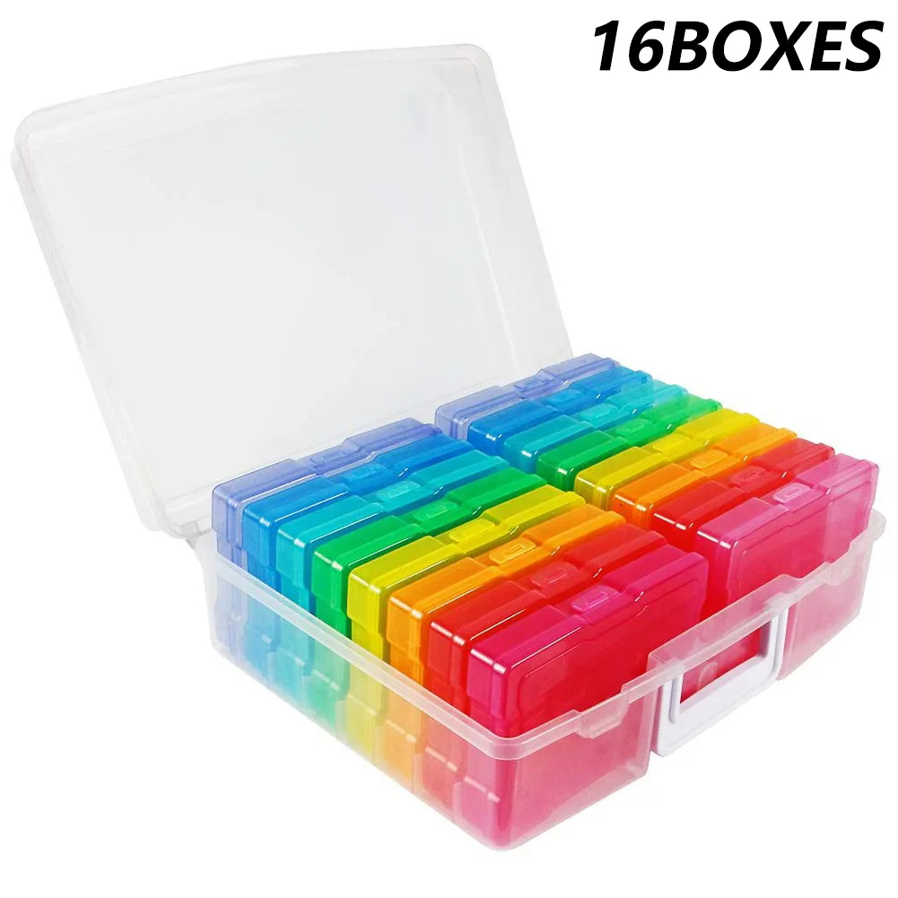 NEW-Photo-Storage-Box-Photo-Keeper-Cases-16-Boxes-Plastic-Storage ...