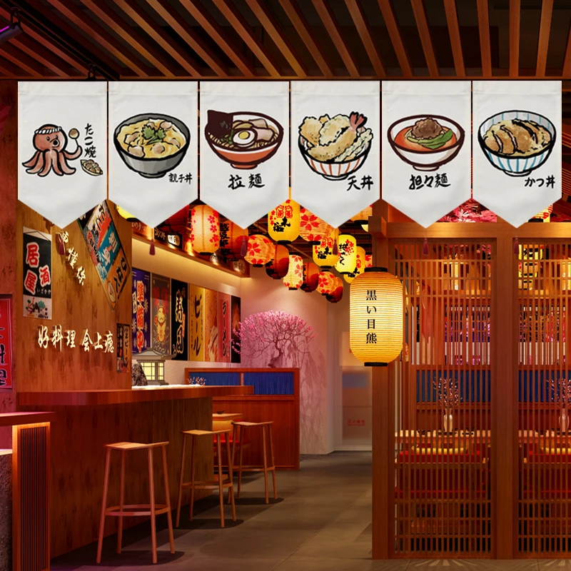 Toko-restoran-Sushi-tirai-pendek-tirai-gantung-Jepang-pintu-spanduk ...