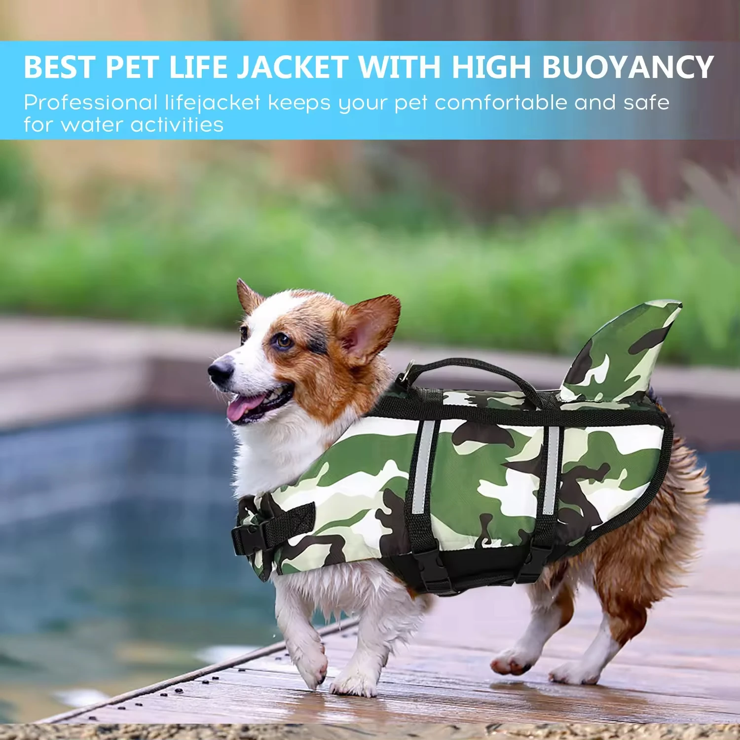 Waterproof-Dogs-Life-Safety-Swimming-Jacket-Adjustable-Light-Weighted ...
