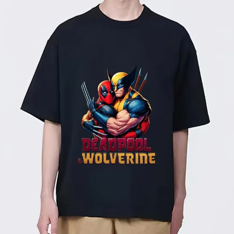 MINISO-Disney-Deadpool-Wolverine-T-Shirt-Men-Couple-Combination-Clothes ...