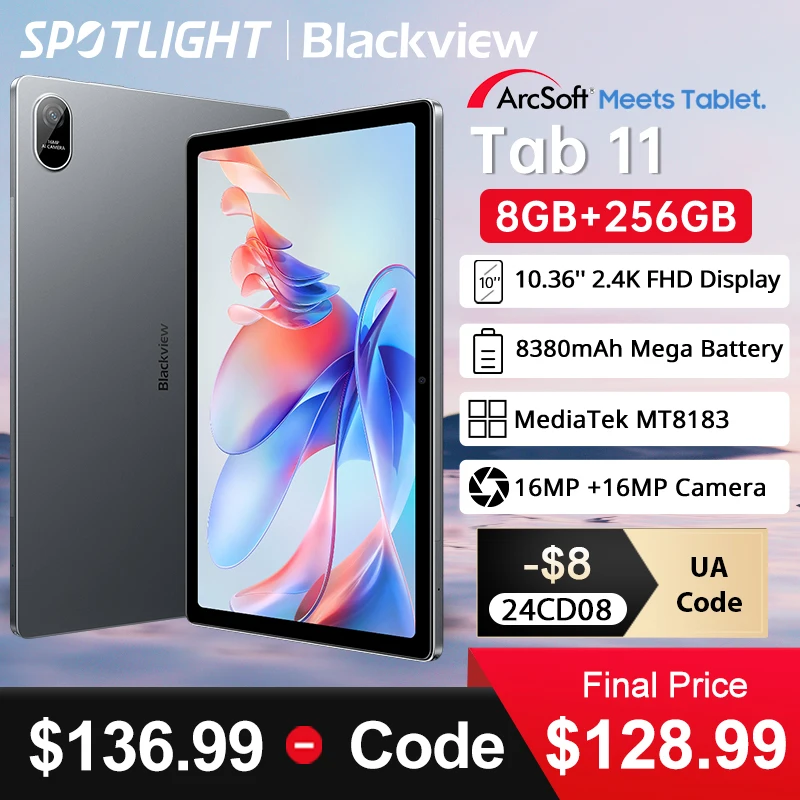 Blackview-Tab-11-WiFi-Tablet-8GB-256GB-10-36-2-4K-FHD-Display-MTK ...